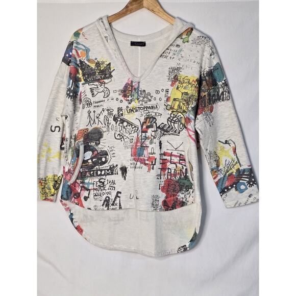 Inoah | Tops | Inoah Unstoppable Hoodie Long Sleeve French Terry Vneck ...